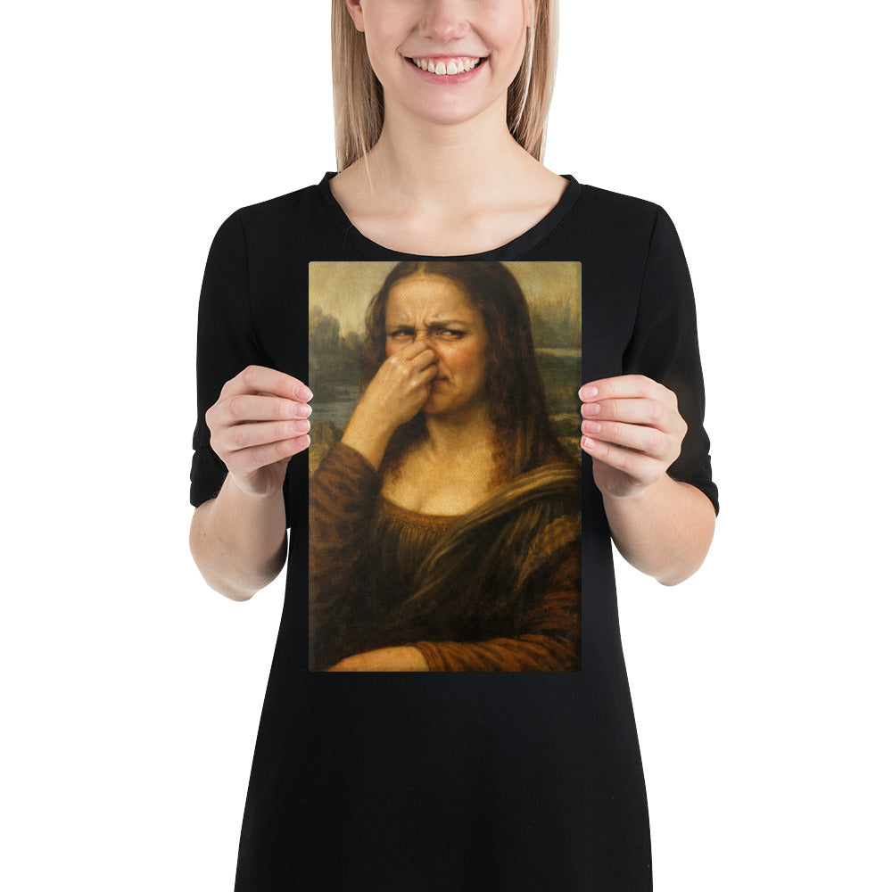 Mona Lisa Stink Face Canvas Wrap – The Smile Is Gone – Stink Face Designs